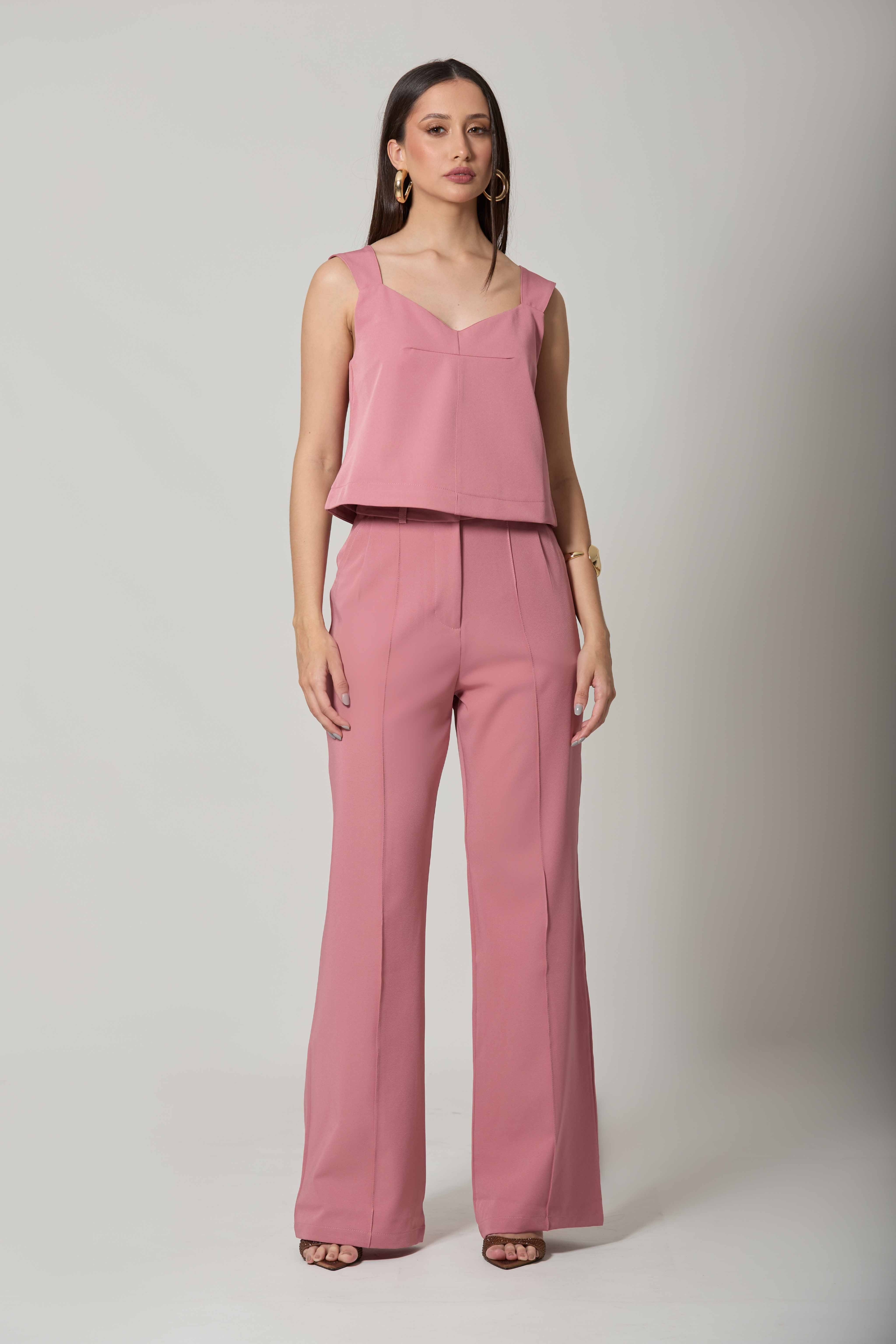 Calça Alfaiataria Miranda Rosa Blush